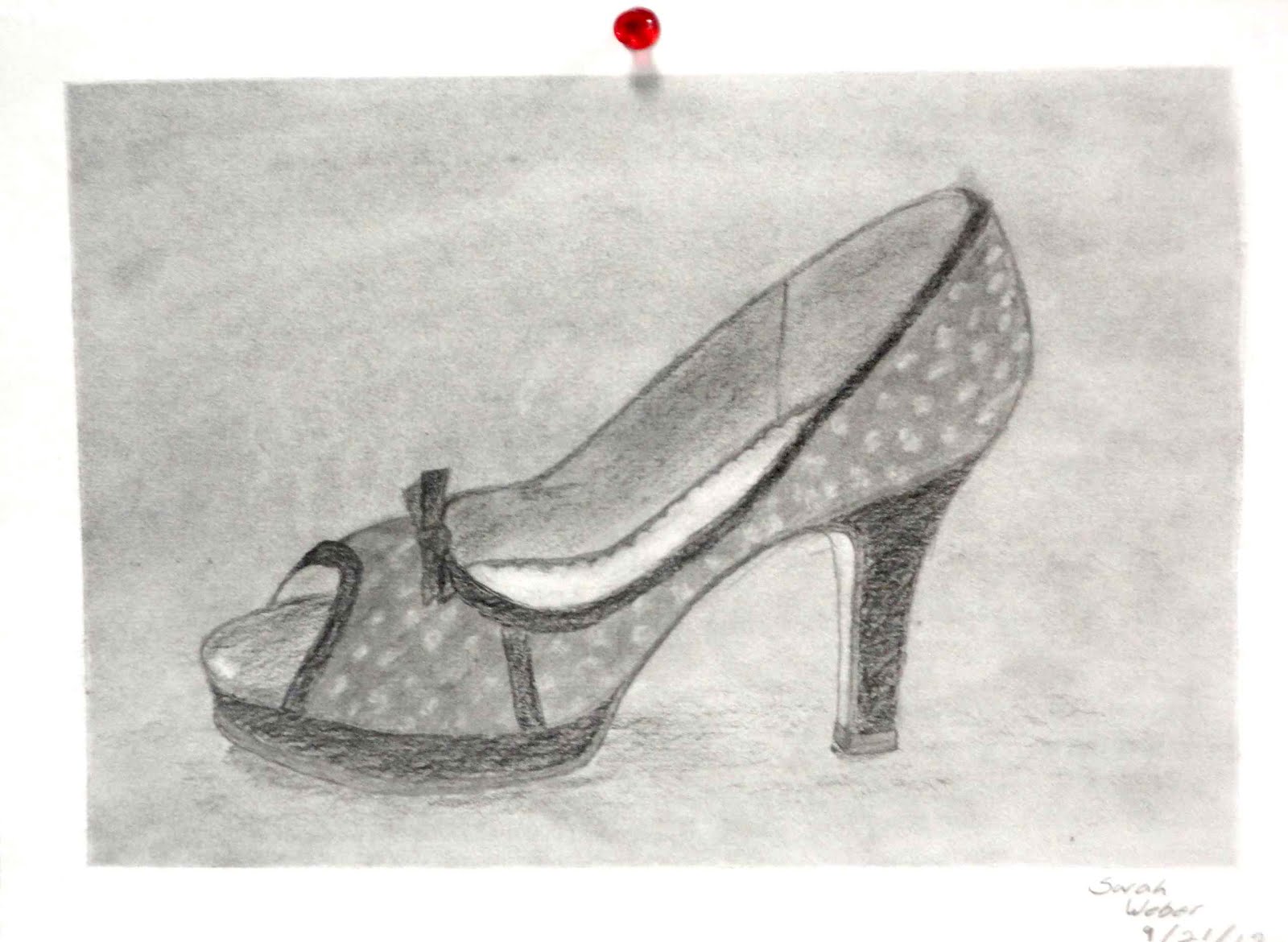 Upper Room Arts: Shoe drawings in Graphite