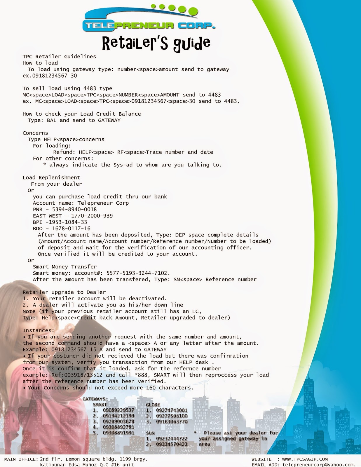 TPC - Telepreneur Corporation: Retailer's Guide