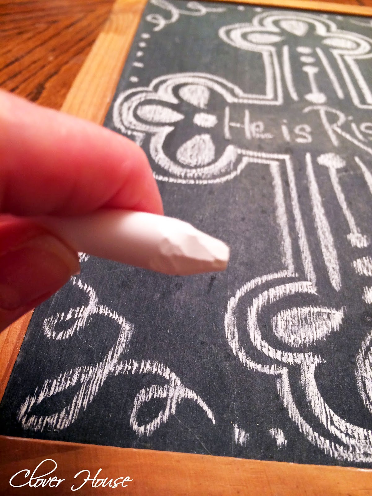 Clover House: Easter Cross Chalkboard Art