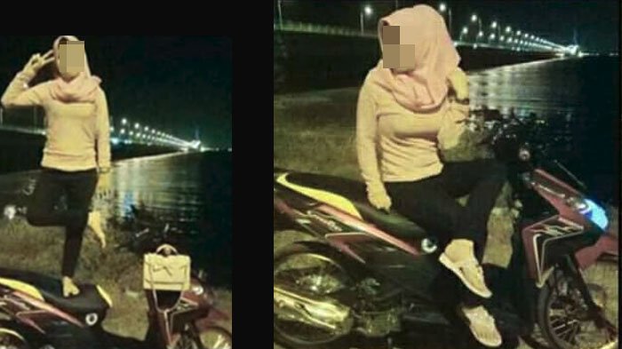 Astaga! Gadis Ini Nekat Foto Sambil Buka Baju di Malam Hari Dekat ...