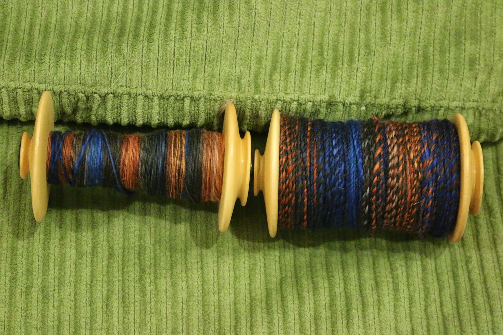 ChemKnits: Spinning "Butterfly Effect"; a 4-ply cabled yarn