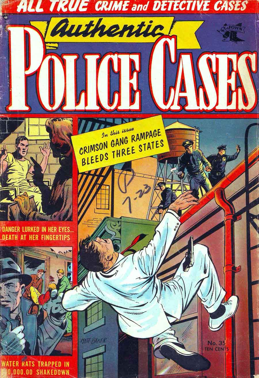 Authentic Police Cases #35 - Matt Baker cover & reprint - Pencil Ink