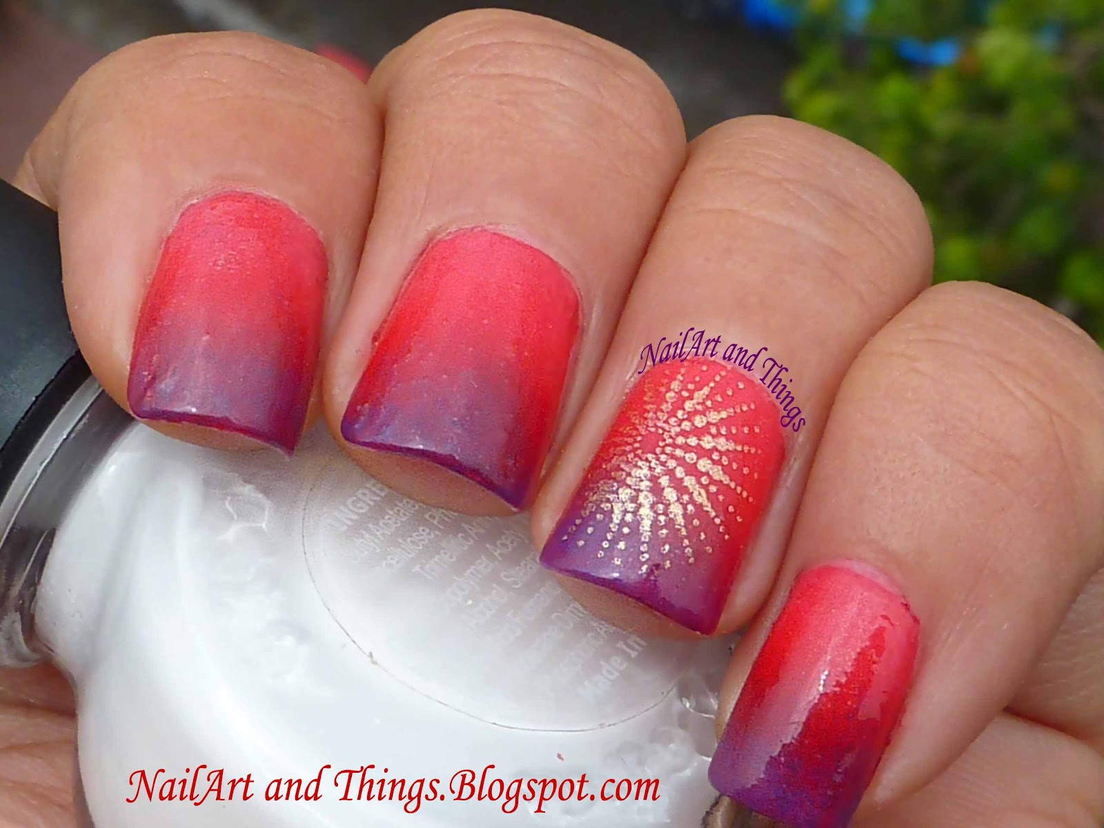 NailArt and Things: Sponging Nail Art: Using Lakme: Autumn Trend