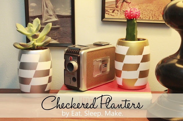 EAT+SLEEP+MAKE: CRAFT: Checkered Planters