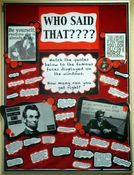Library Displays: Who said that?