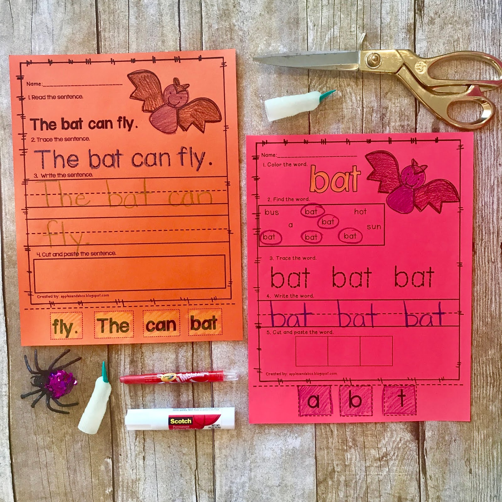 October Kindergarten Activities - Apples & ABC's