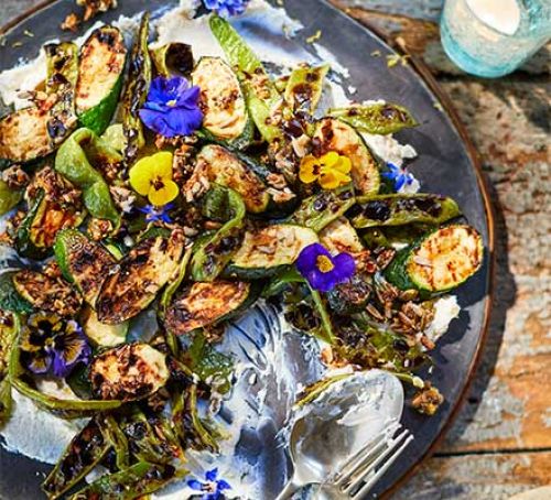 Charred Courgettes, Runner Beans & Ricotta | Home Delicious Recipe