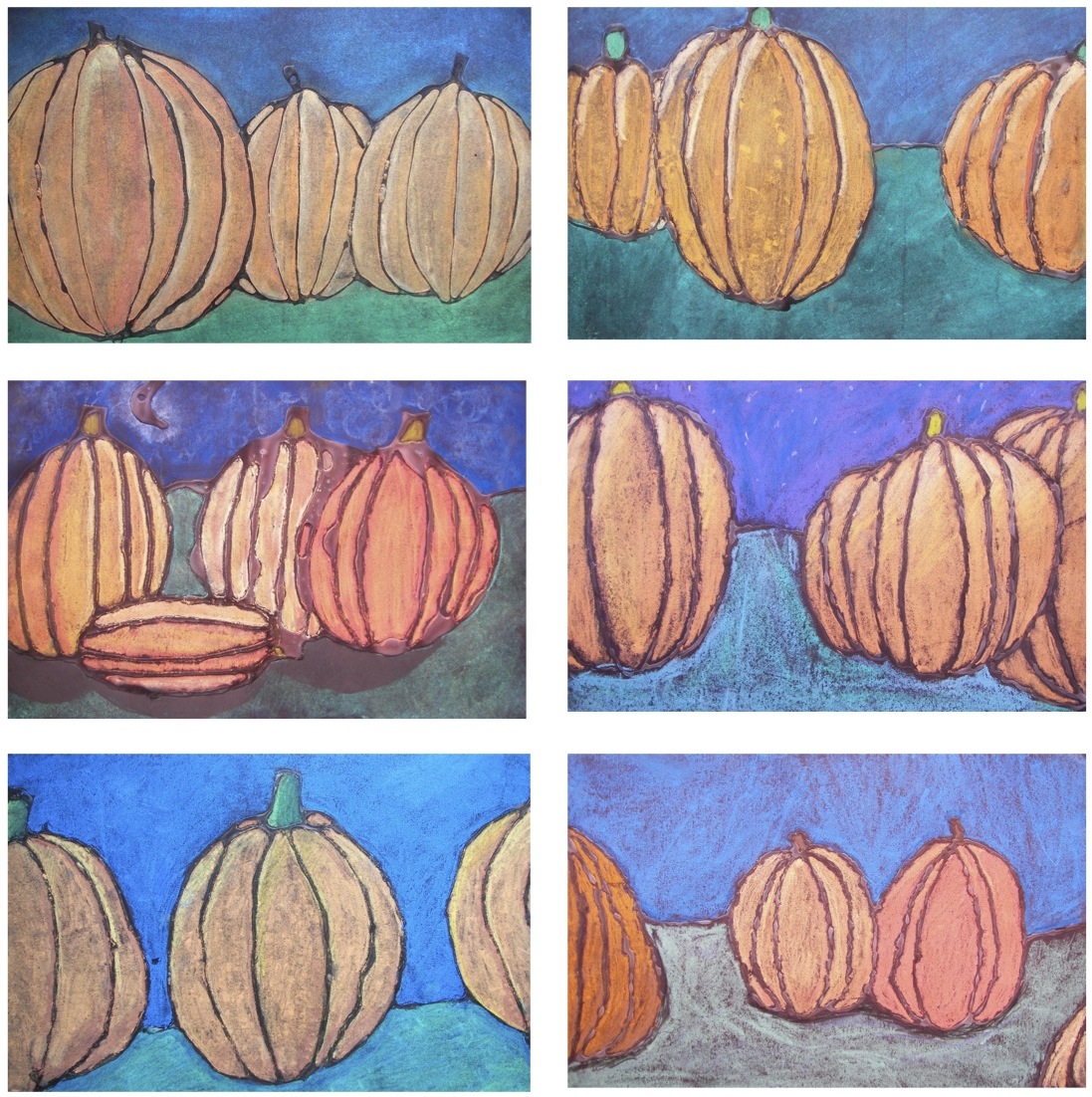 The Rolling Artroom: Pastel Pumpkins 4th - 6th Grade