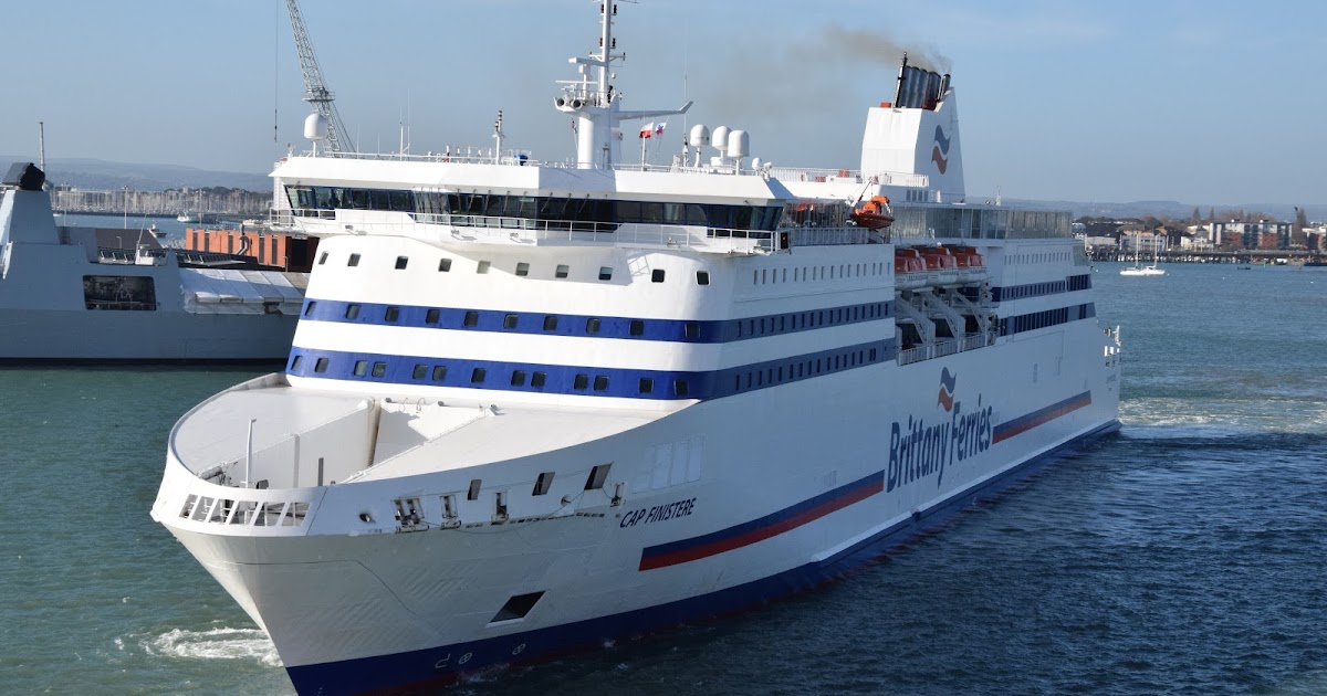 BRITTANY FERRIES: CAP FINISTERE arriving Portsmouth