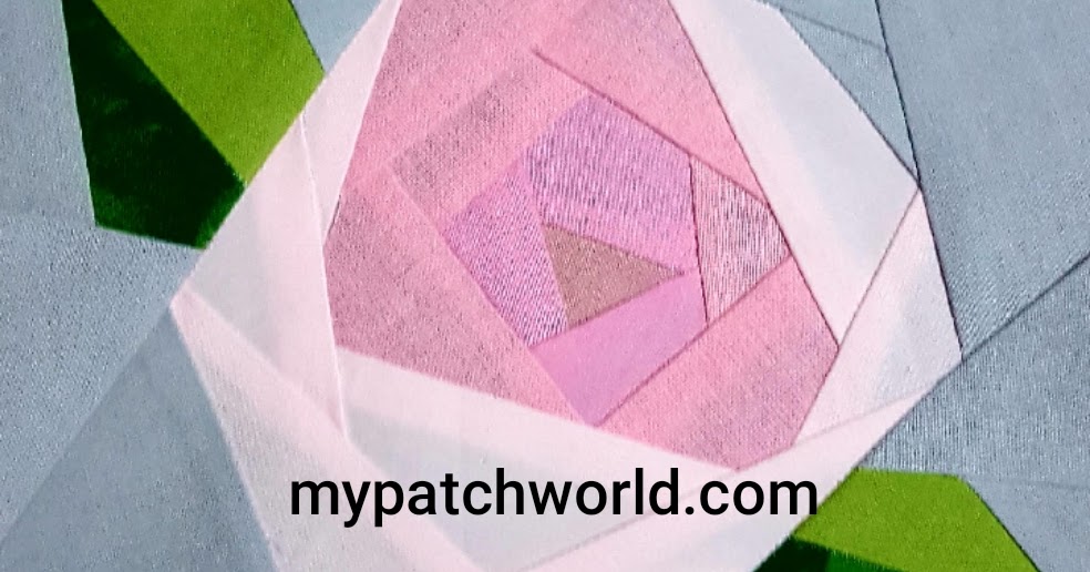 paper pieced rose pattern | All about patchwork and quilting