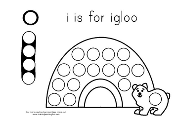 Muck Monsters: Letter I:I is for igloo:magnet page