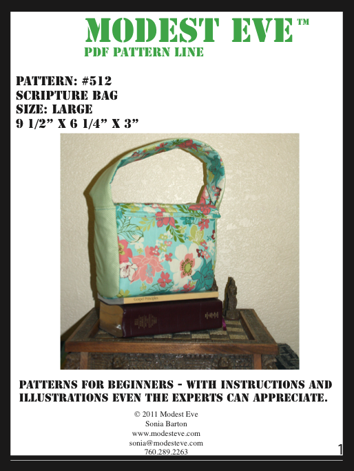 ModistaModesta: New LDS Scripture Bag patterns & Giveaway
