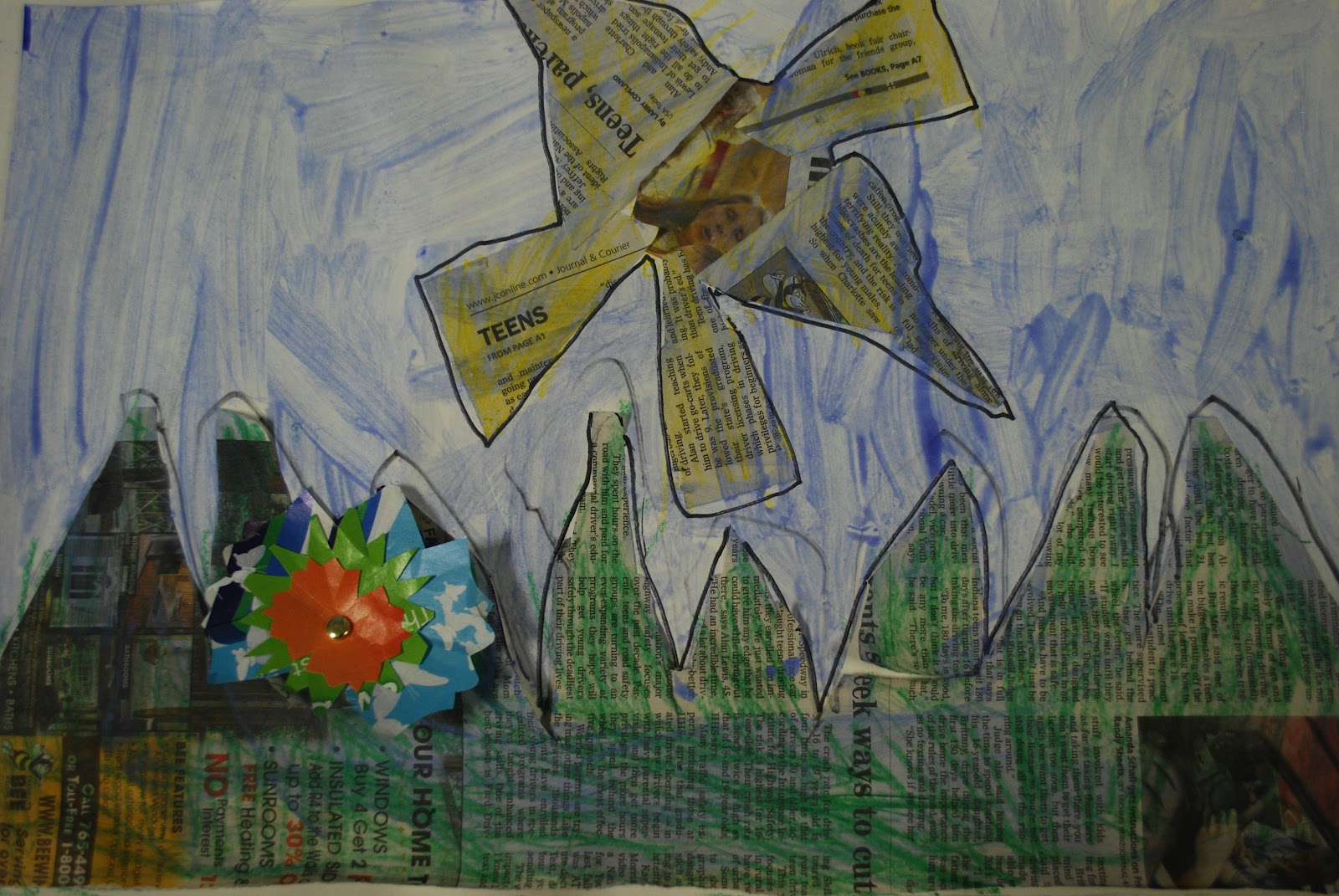 Art With Aubrey: Recycled art - Landscapes
