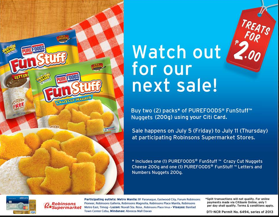 Citibank 2-peso treat: Purefoods Fun Stuff Nuggets | Abubot atbp.
