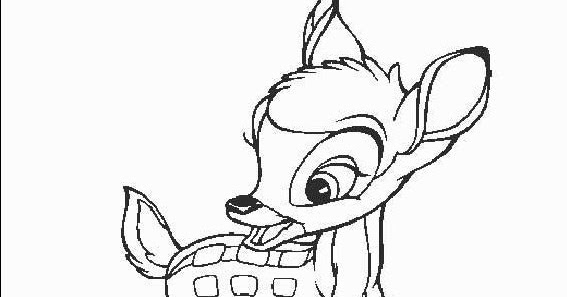 Desene de colorat si planse educative: Desene de colorat cu Bambi