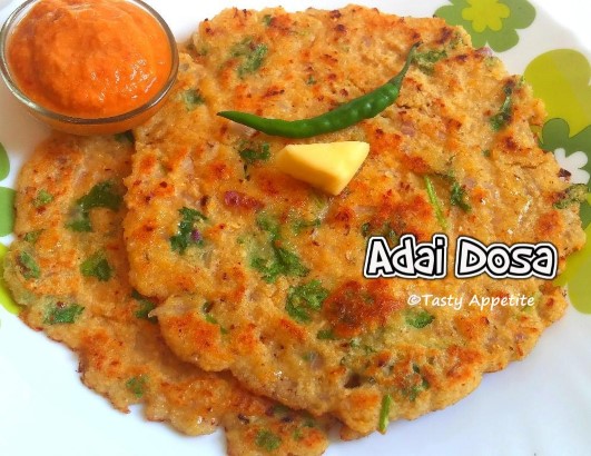 ADAI RECIPE / HOW TO MAKE ADAI - Easy Video Recipe