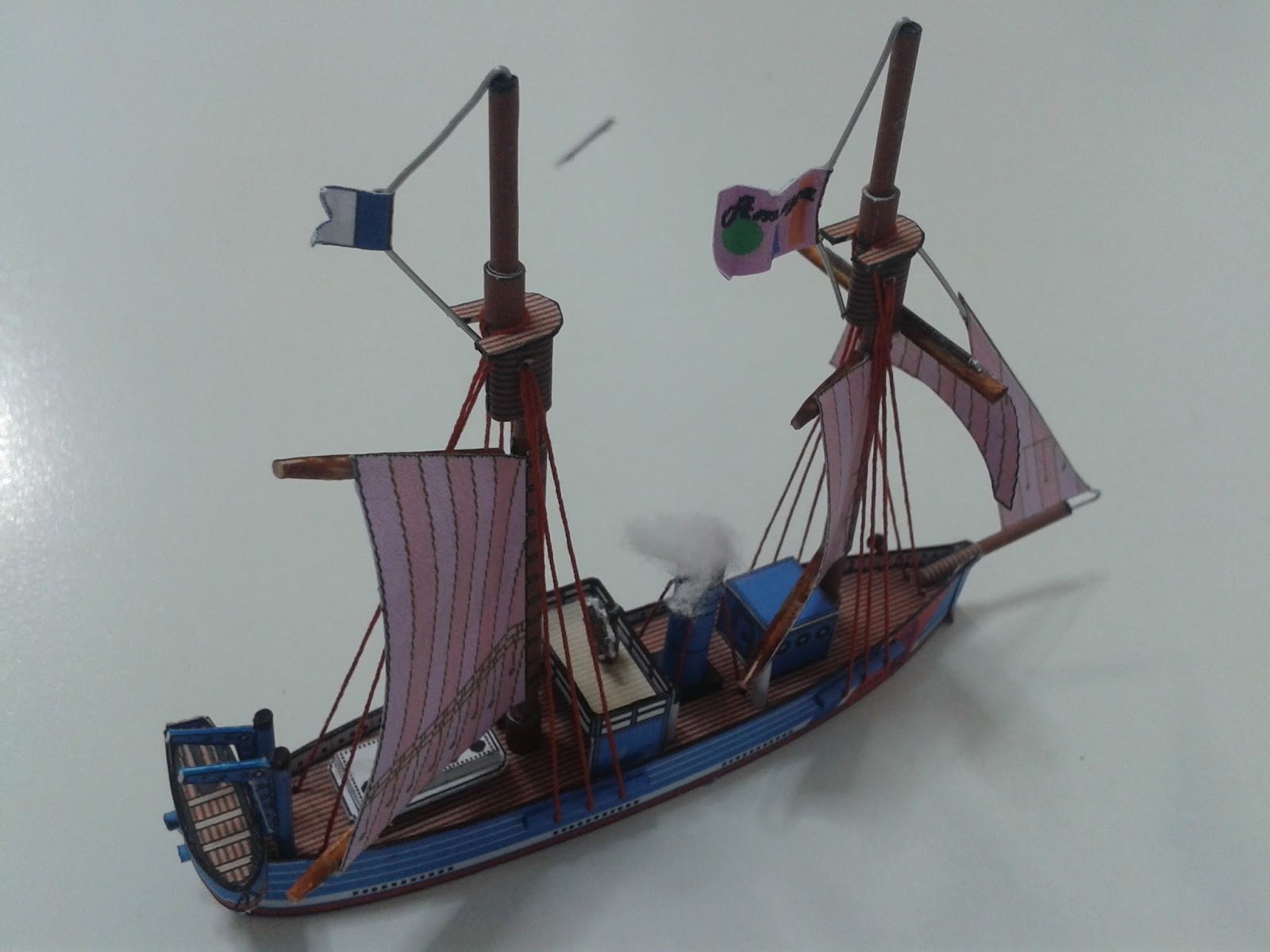 Los barcos de papel: Velero Amaya (construido con mi pequeña)