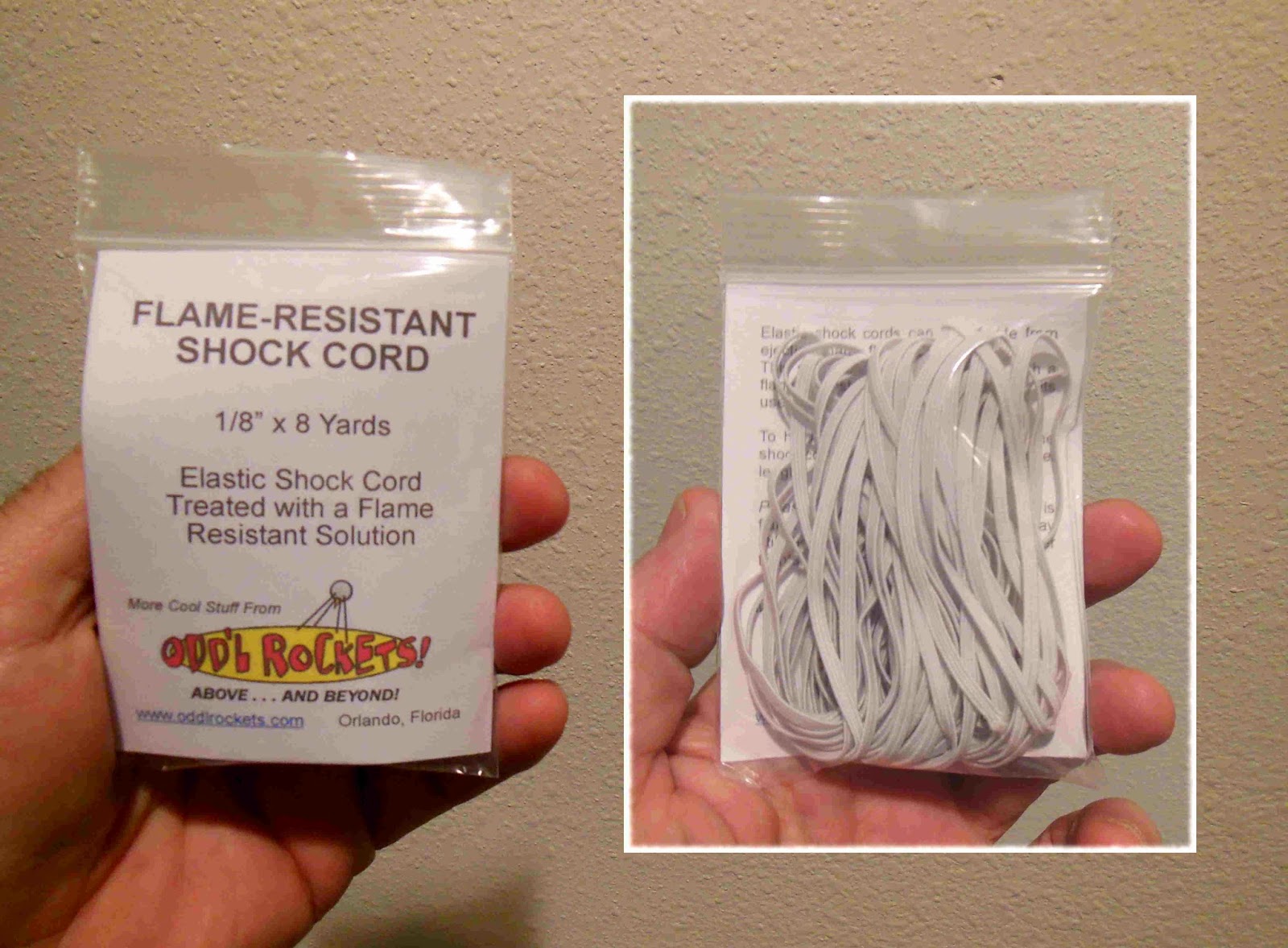 Model Rocket Building: NEW! Odd'l Product, Flame Resistant Shock Cord