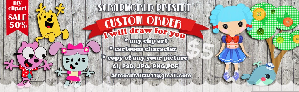 free printable invitation: Custom order clip art for you!