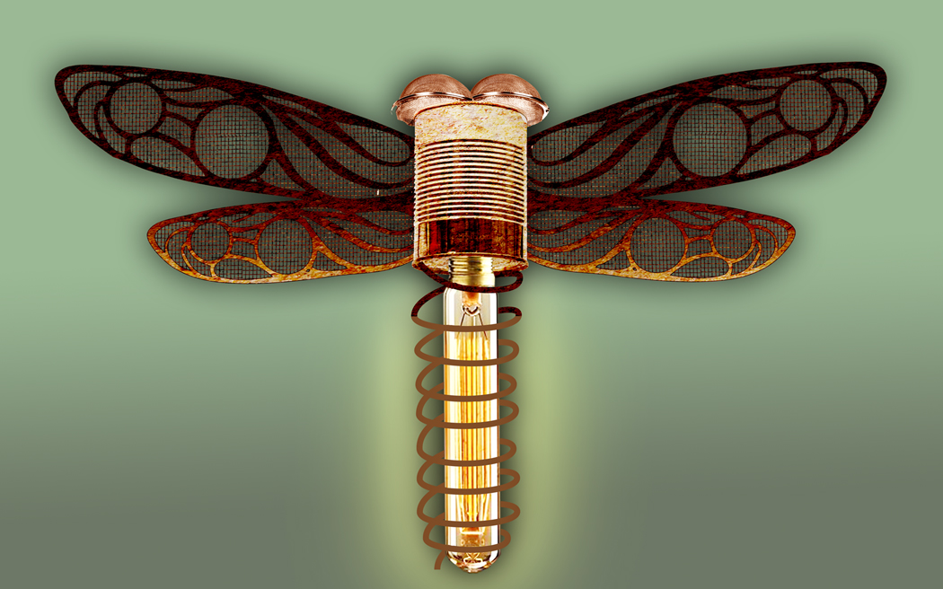 shroomville: Louisville Hanging Dragonfly Lights