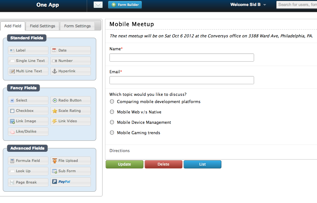 Sid's Personal Blog: Create a data capture mobile web app on the cloud ...