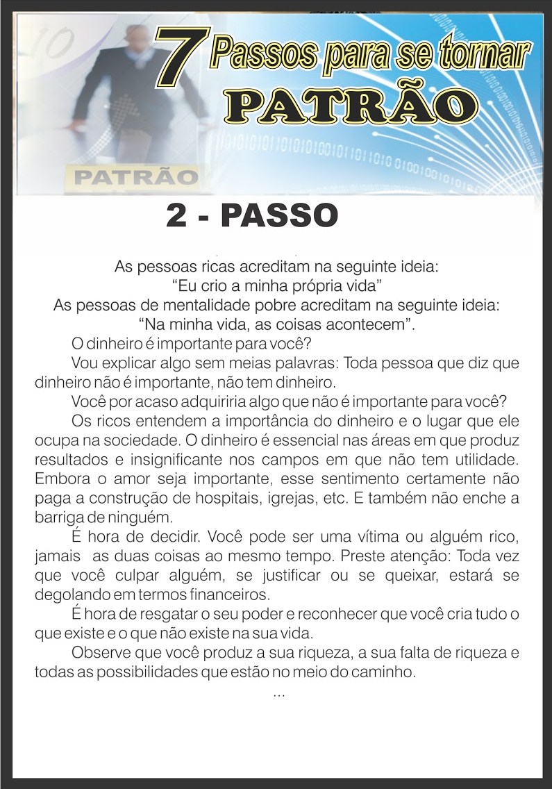 Frases FJU-PA: 2º PASSO PARA VIRAR PATRÃO