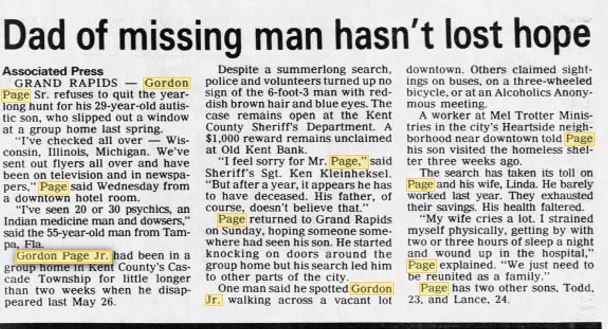 Quick Entry # 2: Missing-Gordon Thomas Page Jr. - CrimeBlogger1983