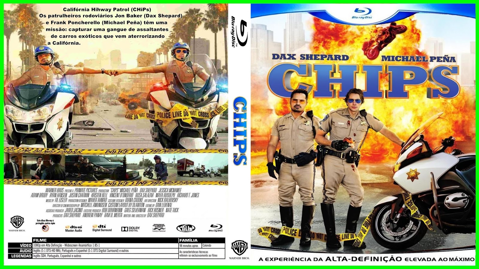 CAPAS DVD-R GRATIS: CHiPs - O Filme - Blu Ray