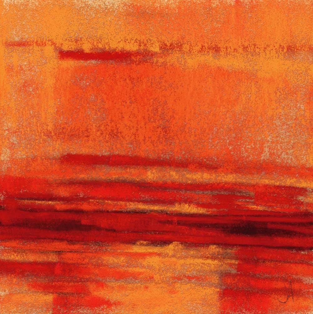 Janine Aykens Fine Art: Abstract in Red and Orange