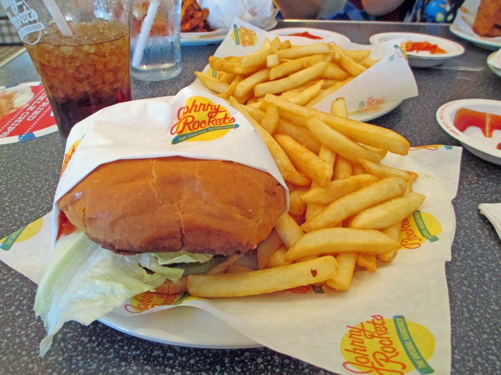 Burger & Fries at Johnny Rockets