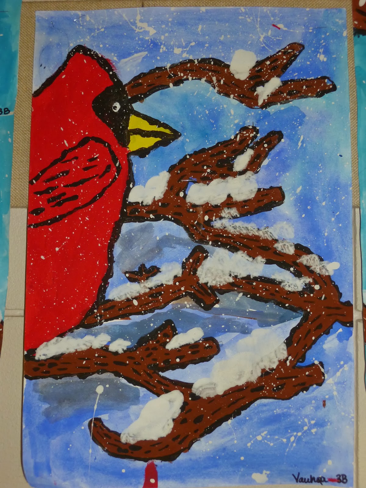 Mrs. Werner's Art Room: Winter Cardinals