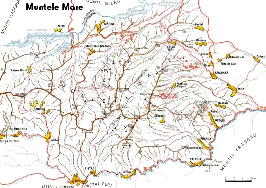 Harta Trasee Montane: Harti turistice trasee montane