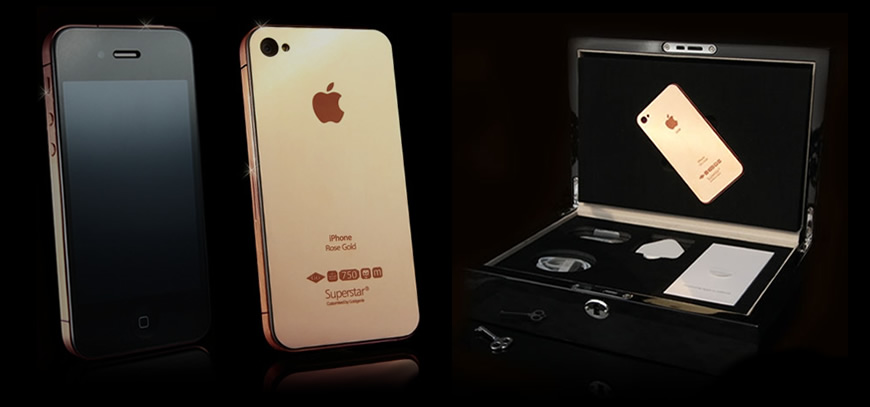 iPhone 4S Gold with Swarovski Stones - Wonderful