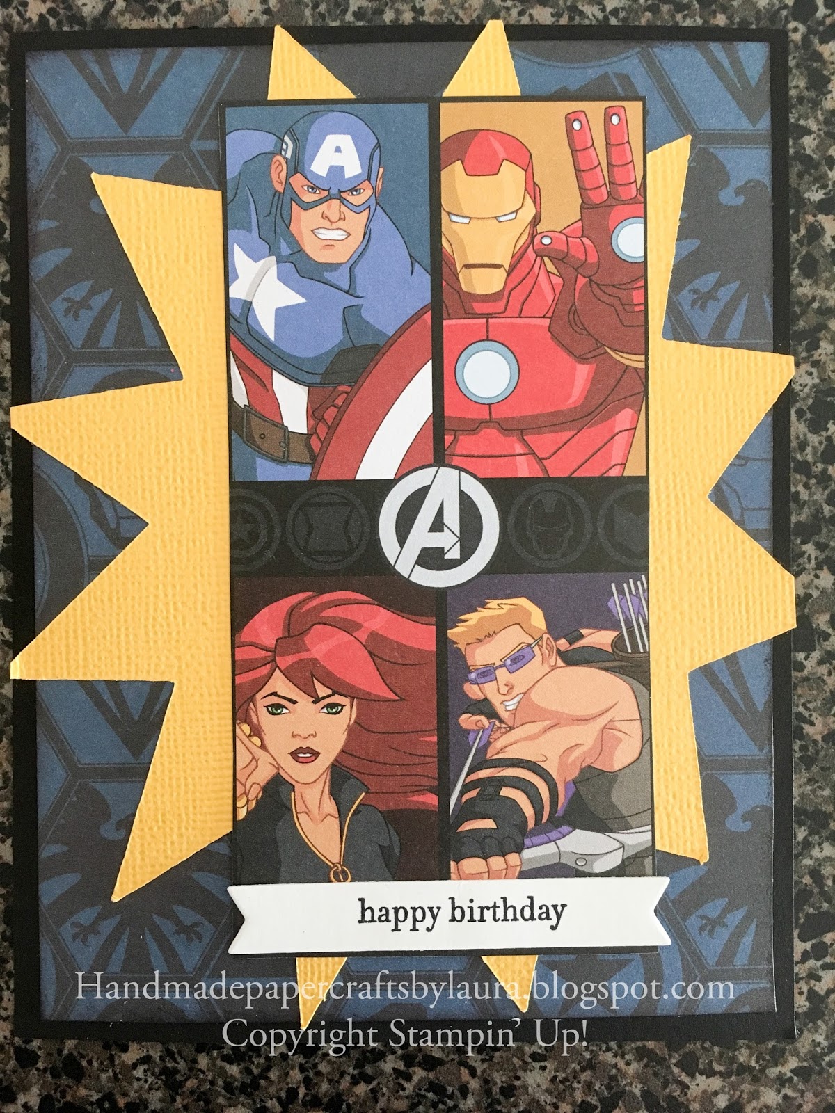 Handmade Papercrafts by Laura : Avengers Cards