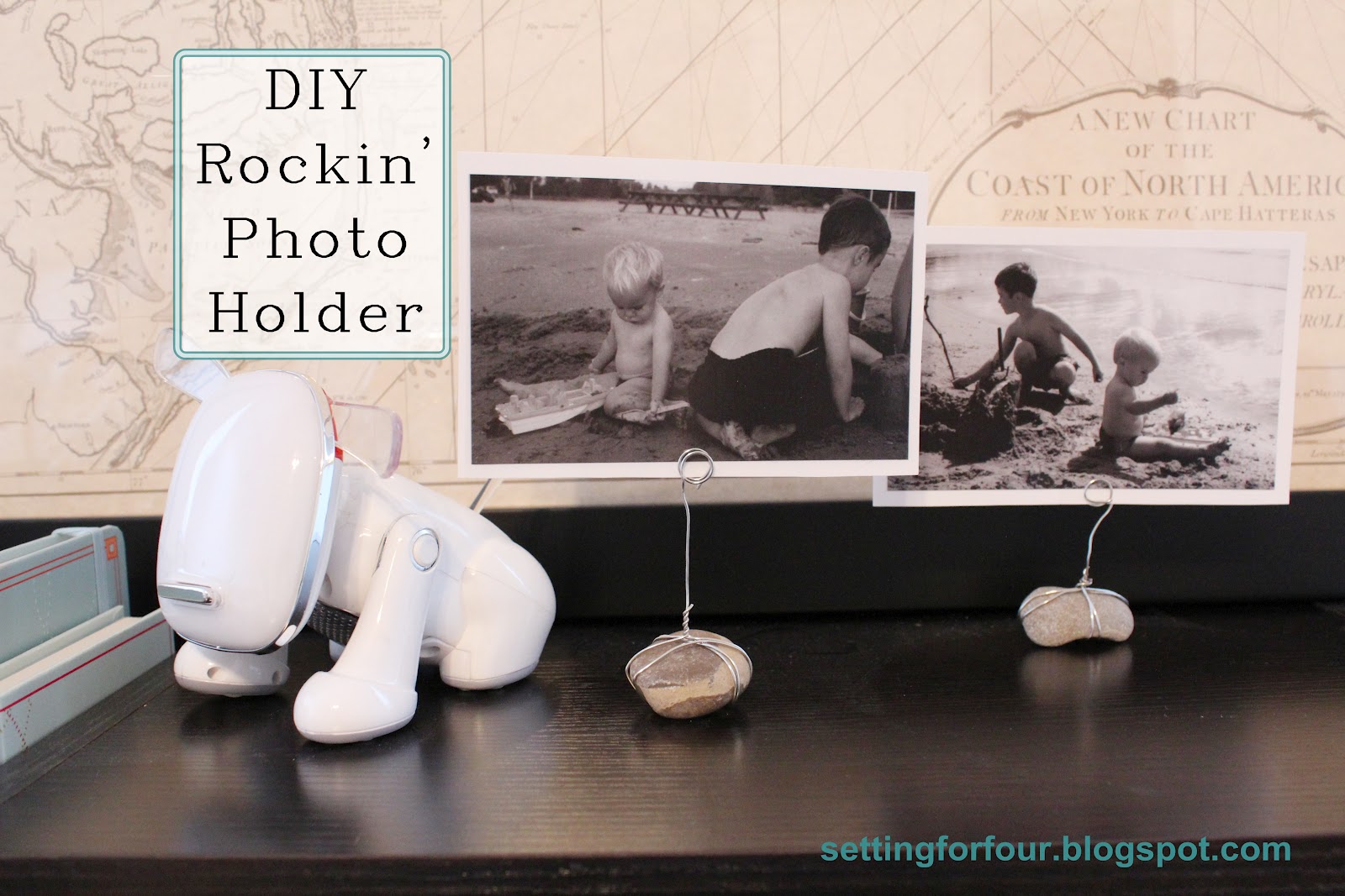 Make this Fun Craft: DIY Rockin' Photo Holder - Setting For Four Interiors