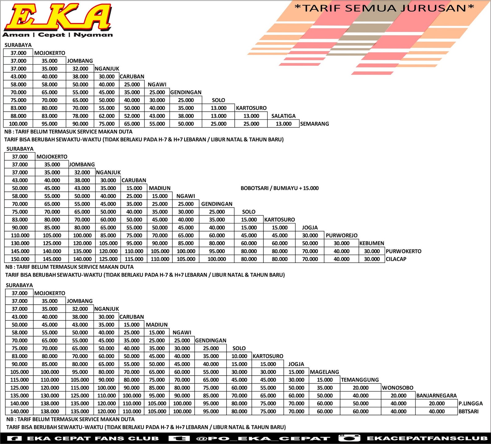 Jadwal Dan Harga Tiket Bus Eka 2019 - Jejak bus