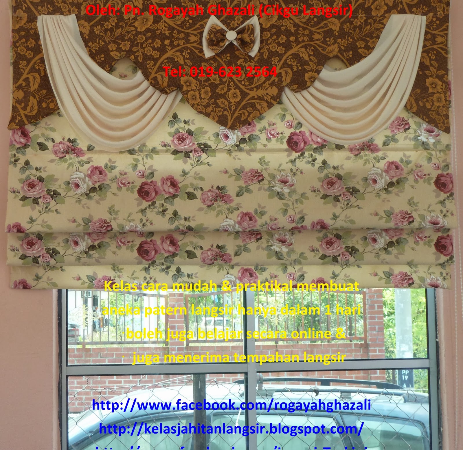 Formula & Pola Langsir - Cara Membuat Langsir Pelmet & Scallop