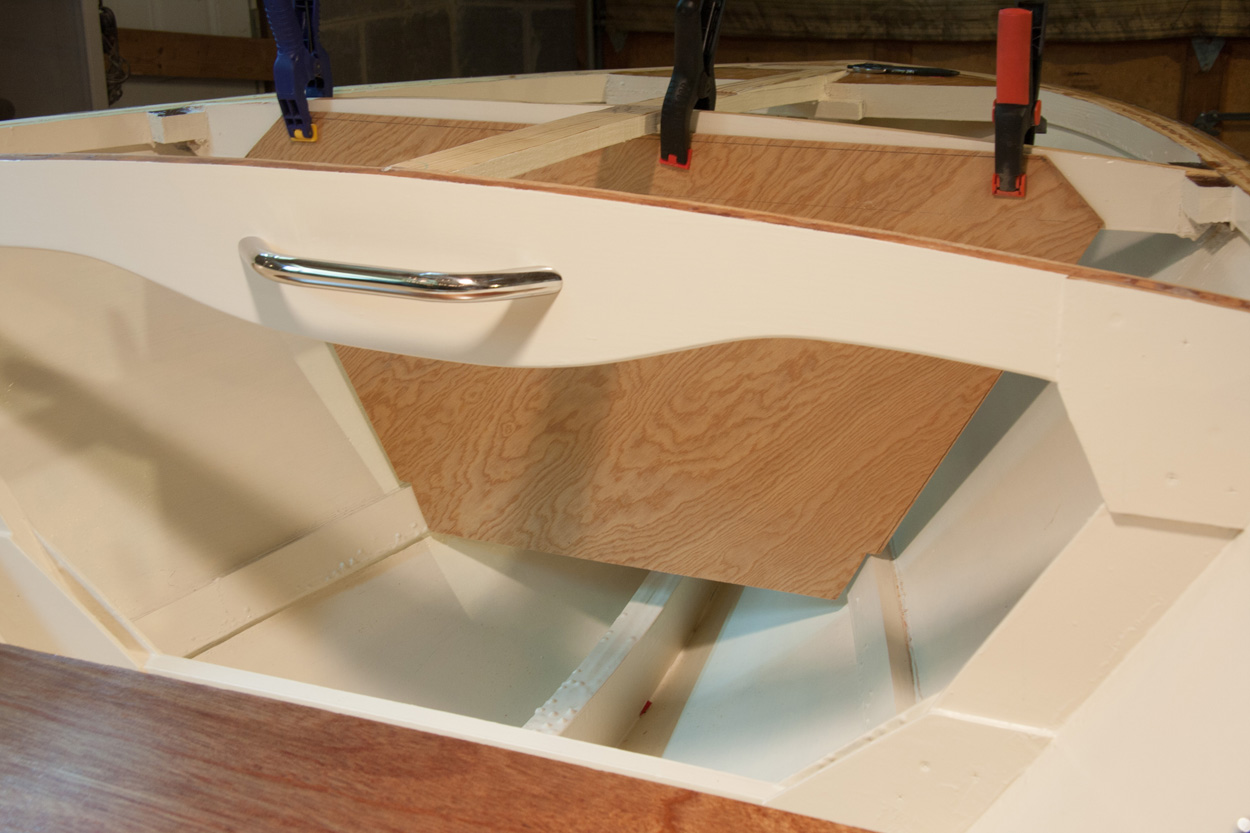 Michael's Boatbuilding Blog: Moving forward on the front bulkhead