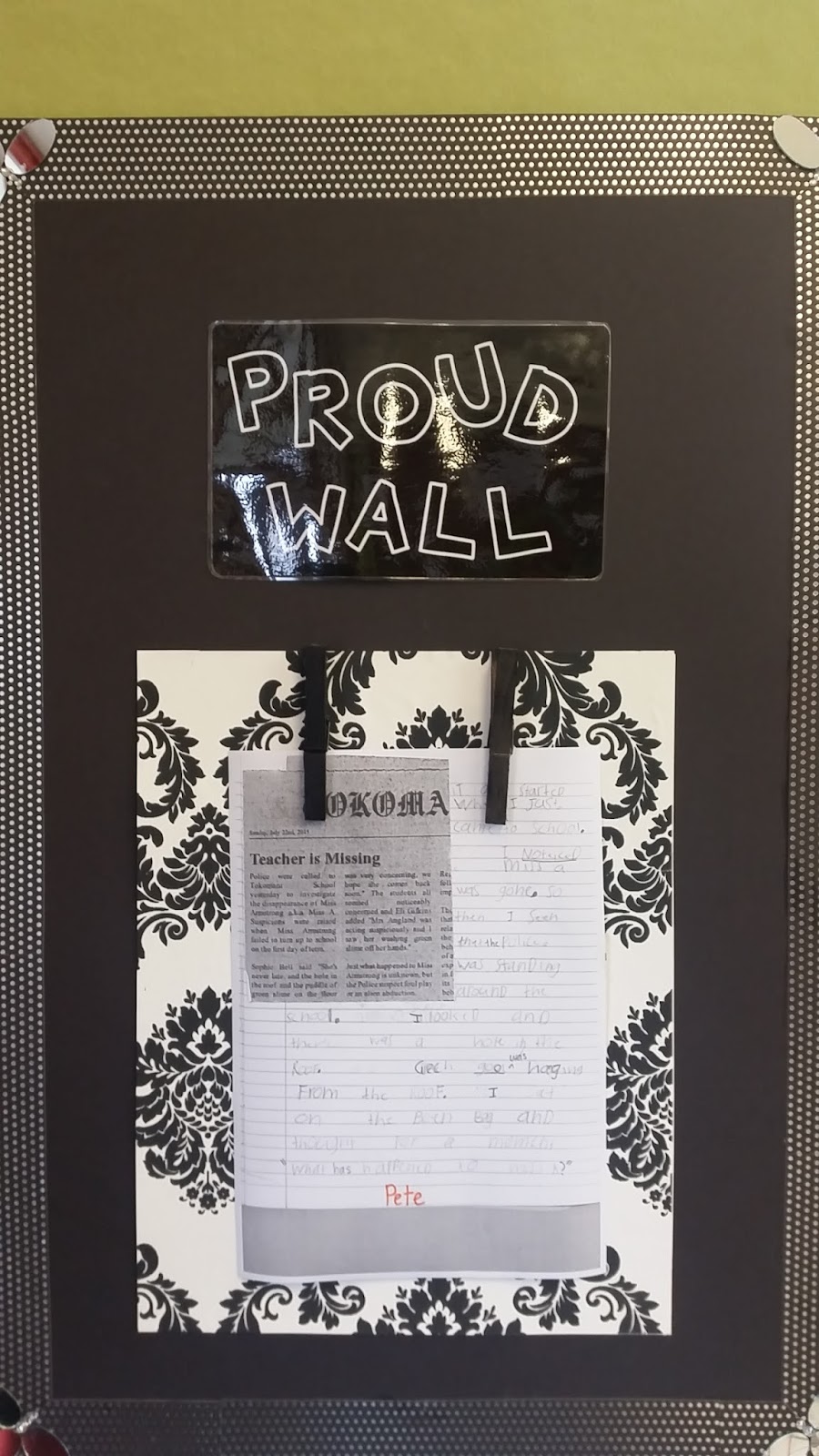 Ruma Wha's Class Blog: Proud Wall- 2015