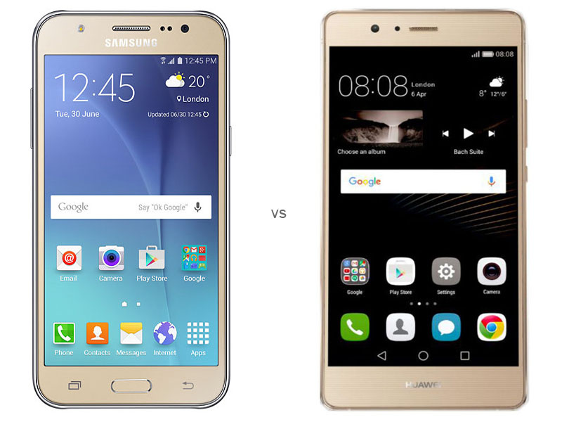 SAMSUNG Galaxy J5 (200€) VS HUAWEI P9 Lite (269€)