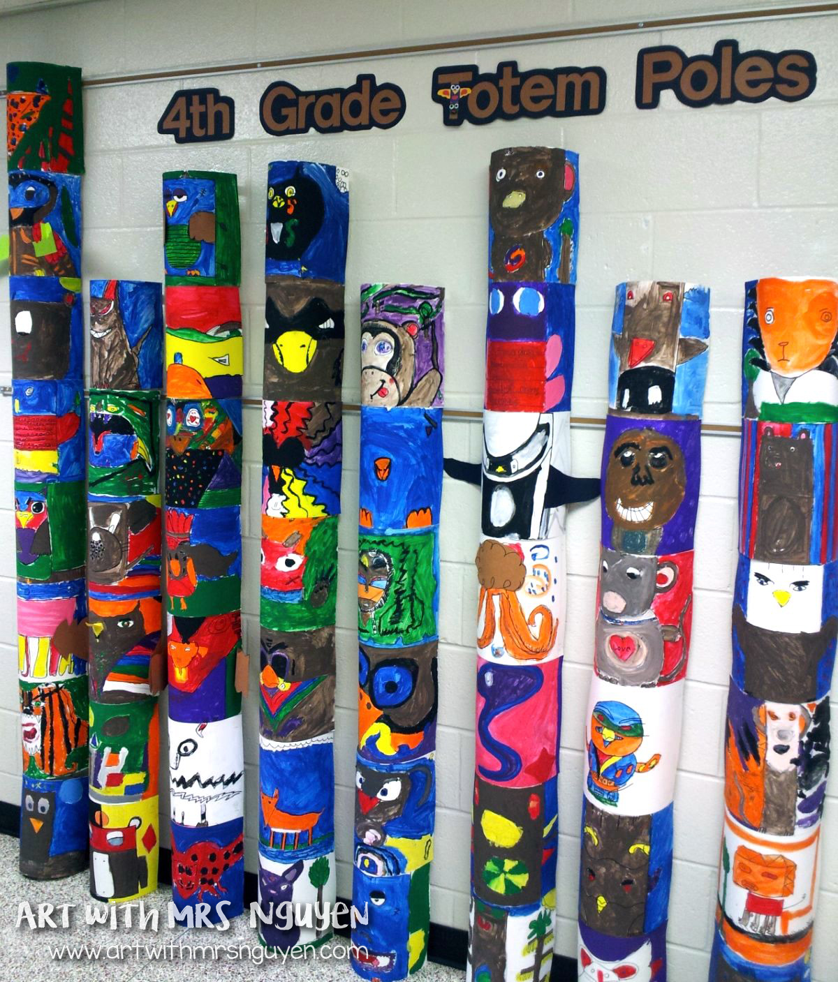 Totem Poles (4th) | Art with Mrs. Nguyen