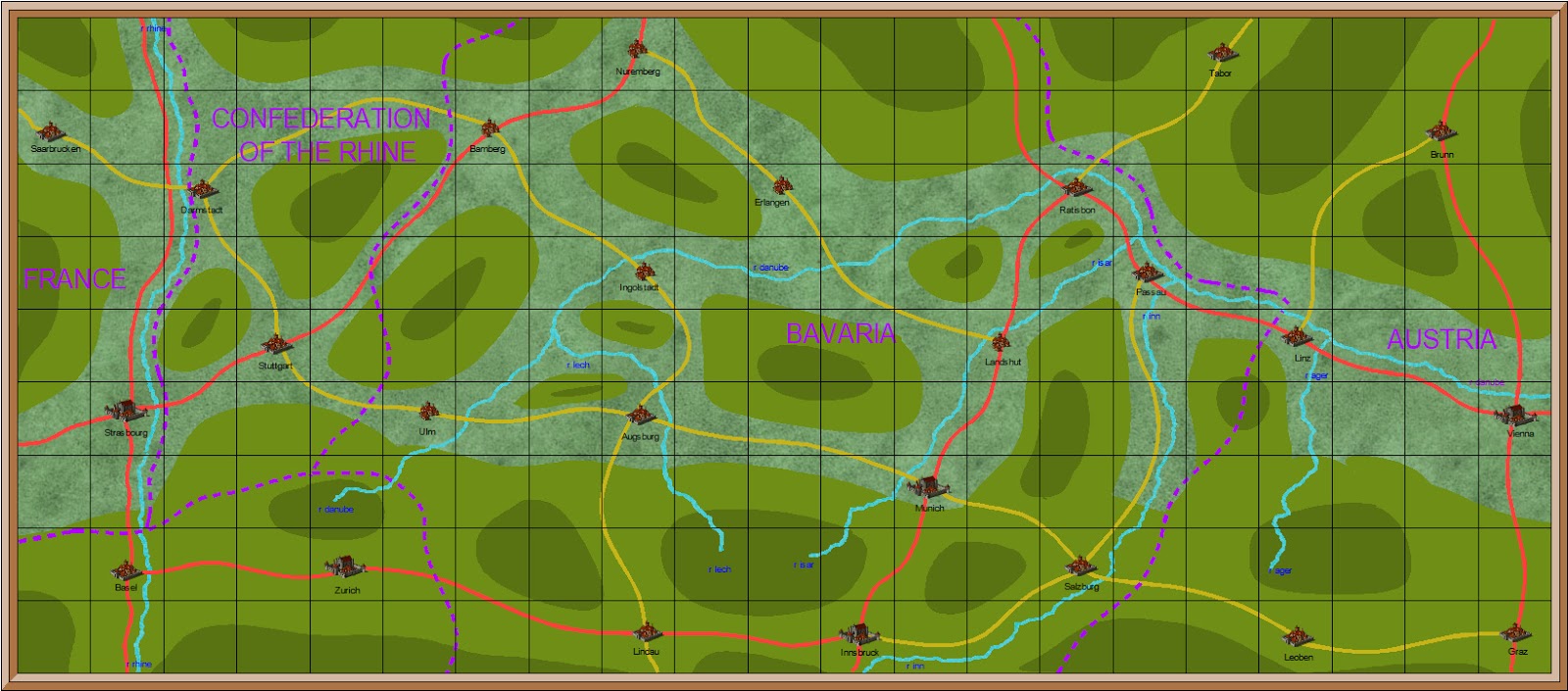 napoleonic wargaming: Campaign Maps – German Regions