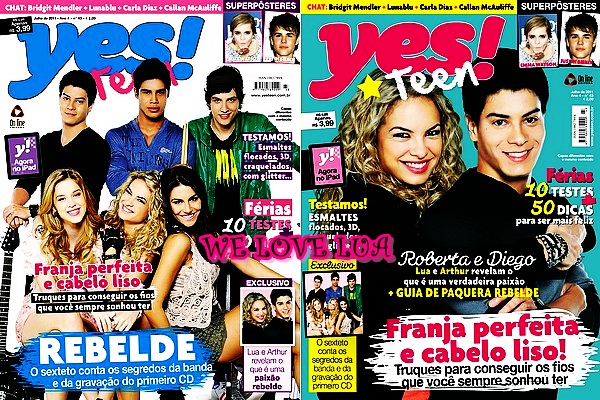 Crazy Lua Blanco: LUA BLANCO E ARTHUR AGUIAR POSAM PARA A CAPA DA YES!TEEN ♥