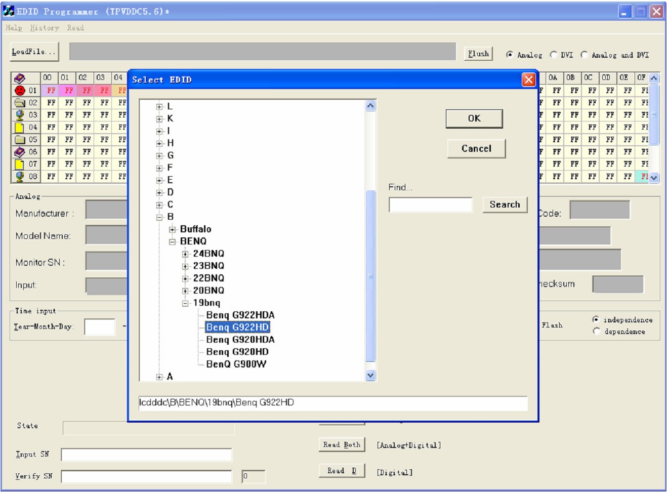 Master Electronics Repair !: BENQ G922HD - LCD MONITOR - DDC INSTRUCTION