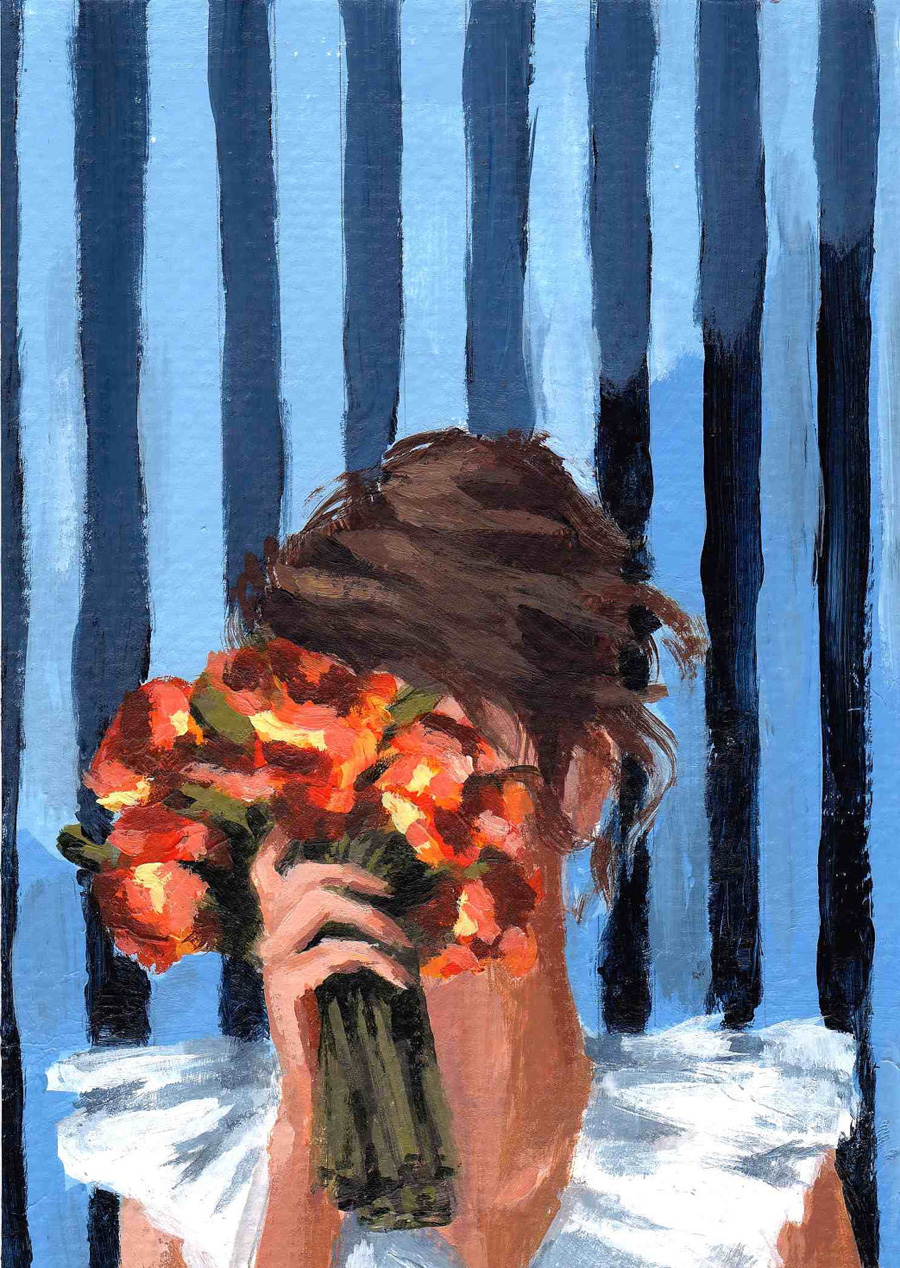 world of wanderlustings: faceless girls :: original paintings by clare ...