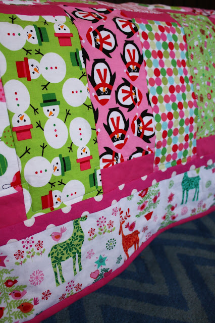snapdragon crafts: free quilt pattern: no-waste subway tile quilt