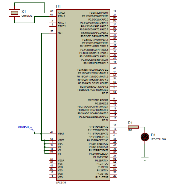 Code Bloges: Interfacing LED with ARM Microcontroller (LPC2148)