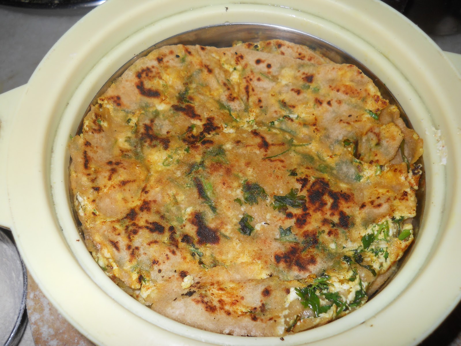 Bhashnas Andhra kitchen: Spicy Paneer Paratha