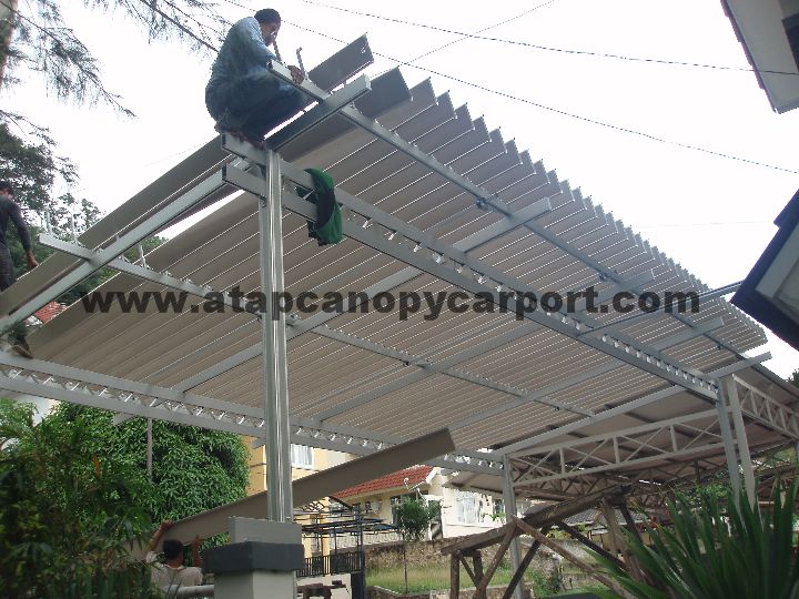 Atap Buka Tutup,atap carport, atap aluminium, atap canopy, canopy buka ...