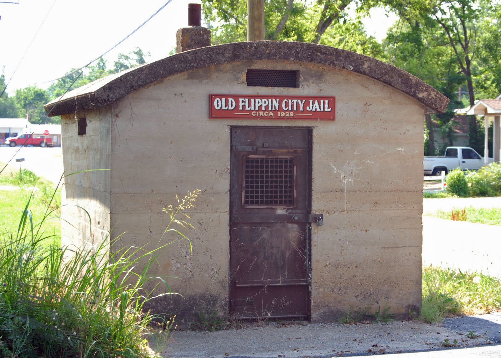 Waiting in the shade sitting on a brick ...: Flippin Jail